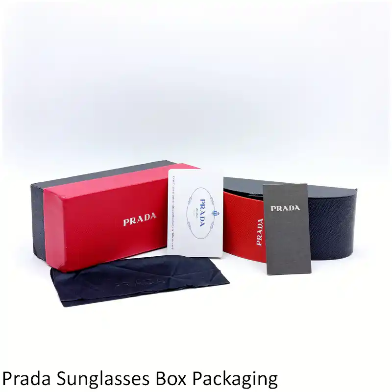 Prada Sunglasses Box Packaging with Accessories - Reflexions